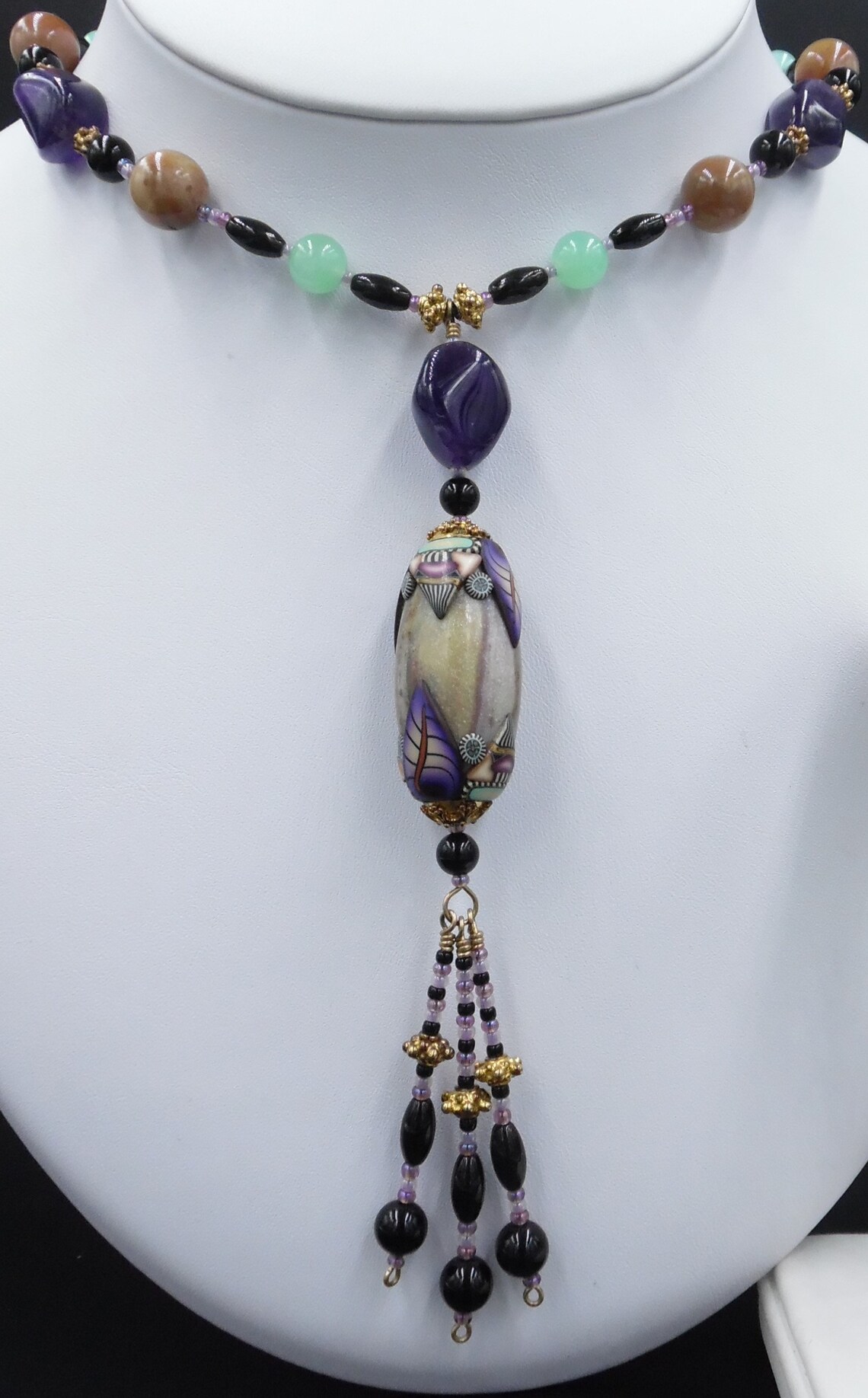 Unique Fimo & Semi-precious Stone Set - Etsy