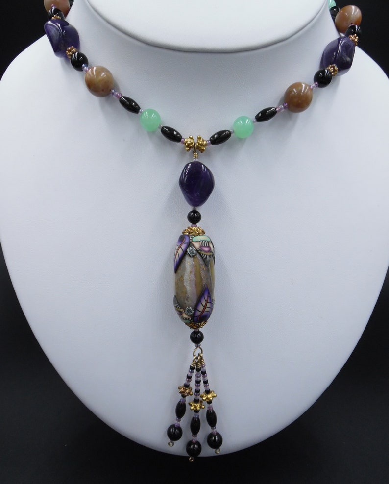 Unique Fimo & Semi-precious Stone Set - Etsy