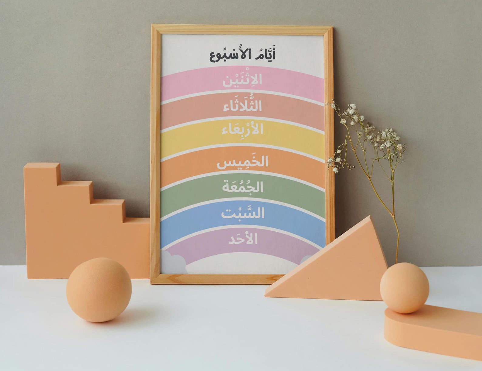 Arabic Days of the Week Poster Educational Printable for Kids Learn ...