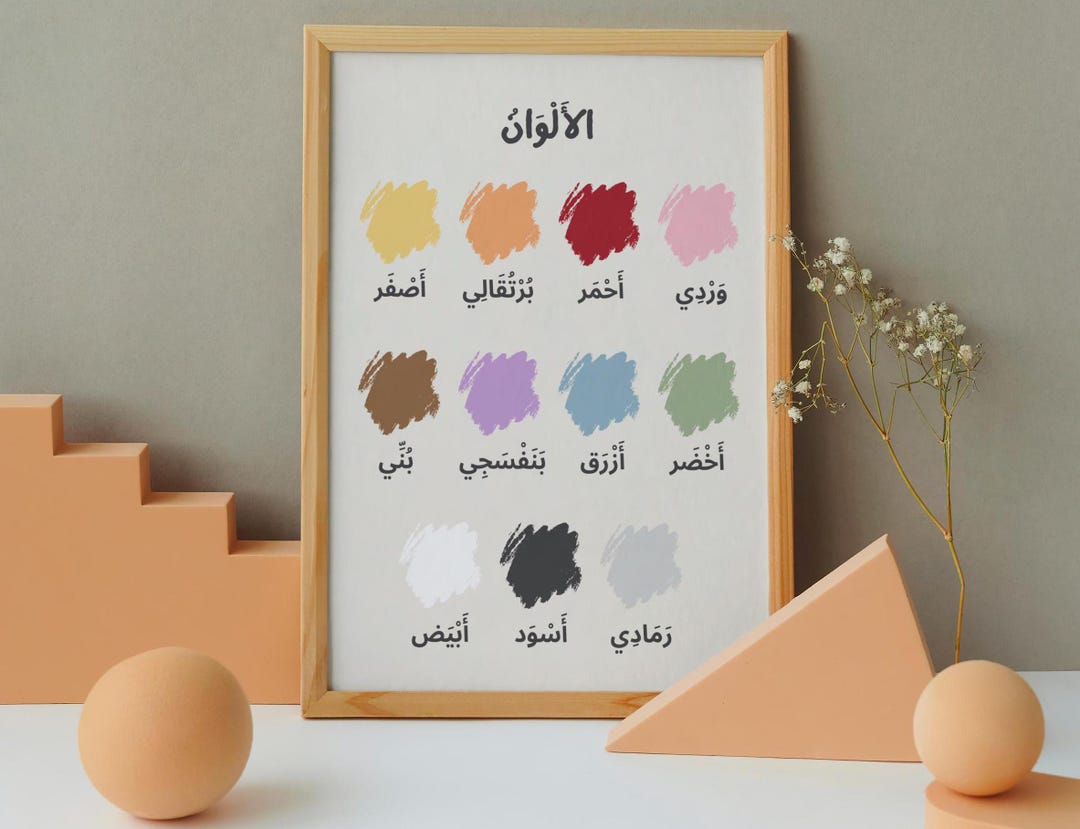 Arabic Colors Poster With Vowel Marks (tashkeel) | Educational Arabic ...