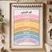 Rainbow Arabic Days of the Week Poster: Kids Learning Printable ...