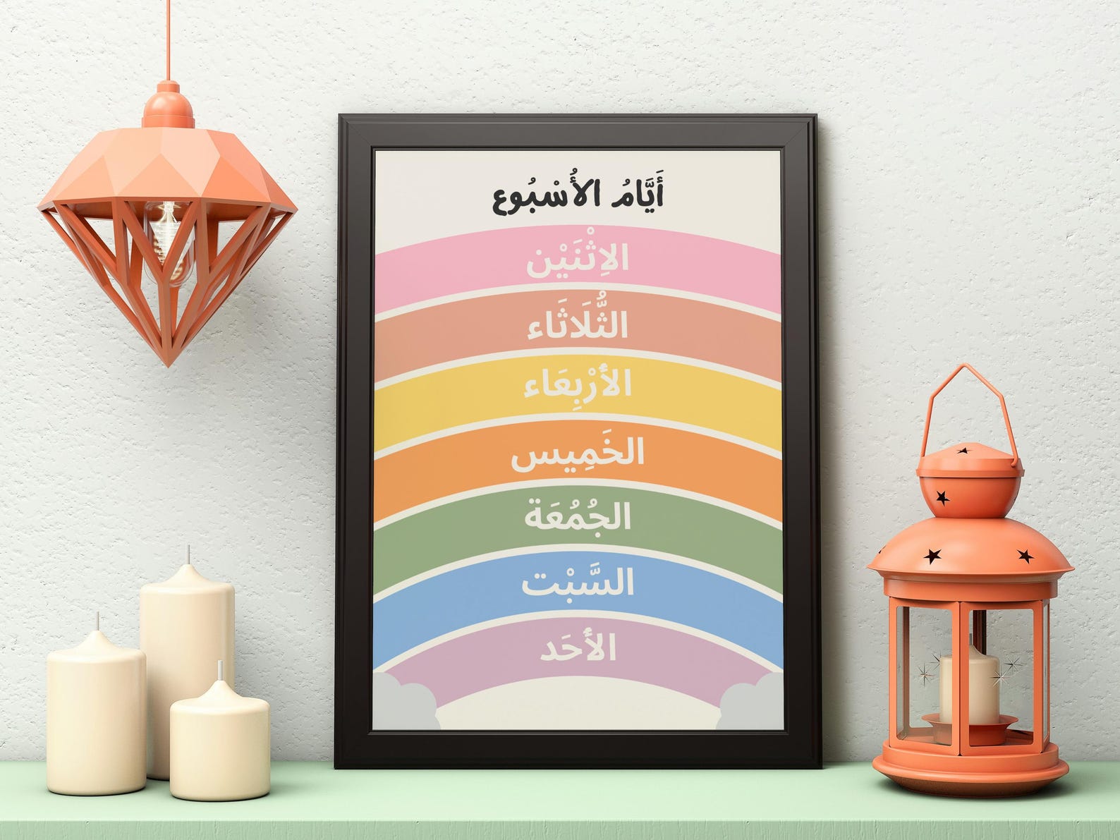 Arabic Days of the Week Poster Educational Printable for Kids Learn ...