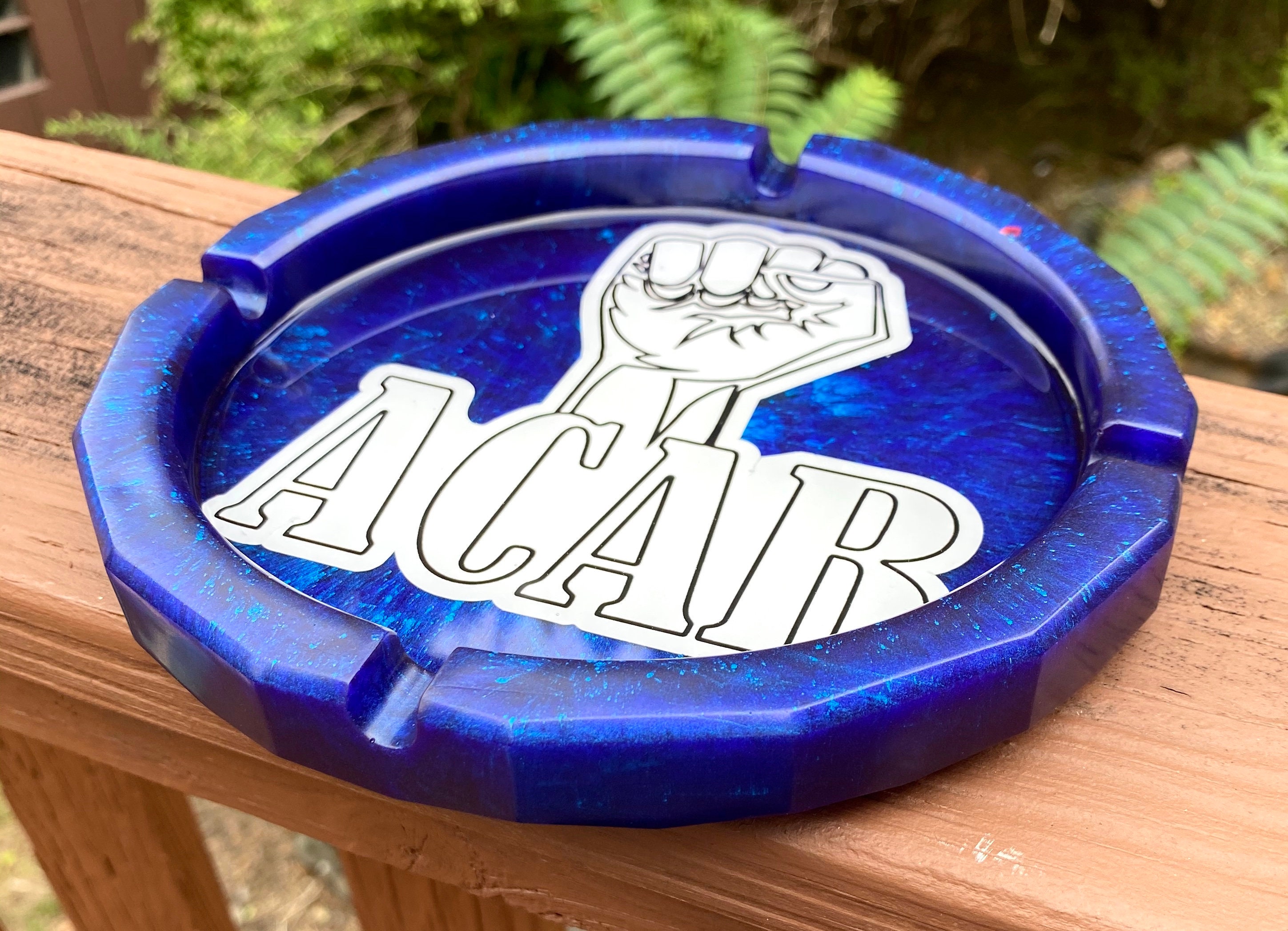 Extra Large Circular Ashtray Metallic Blue with - Etsy 日本