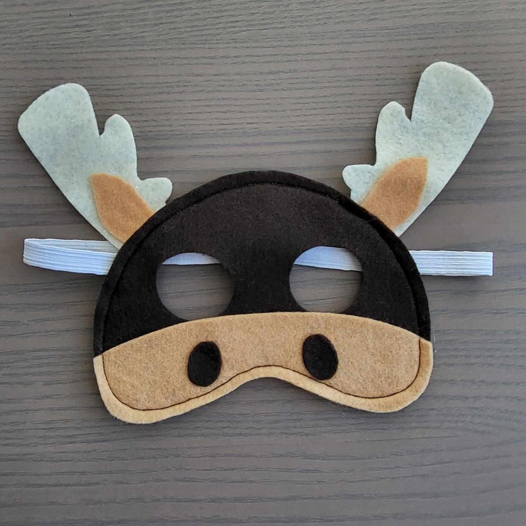 Moose Felt Children's Face Mask - Birthday Parties - Dressup - Pretend ...