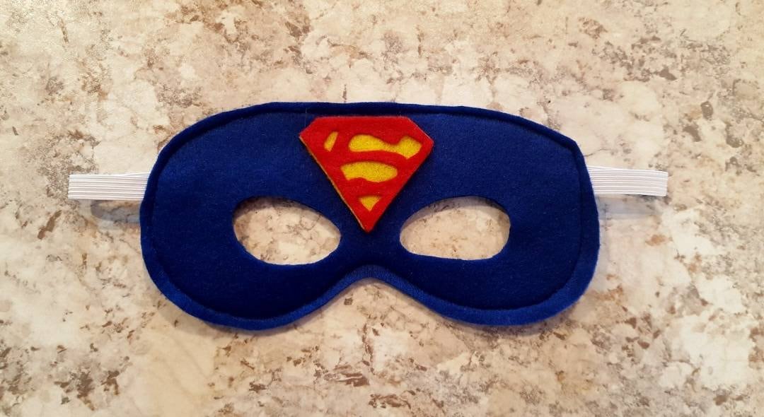 Superman | Superwoman Inspired Felt Children's Face Mask - Birthday ...