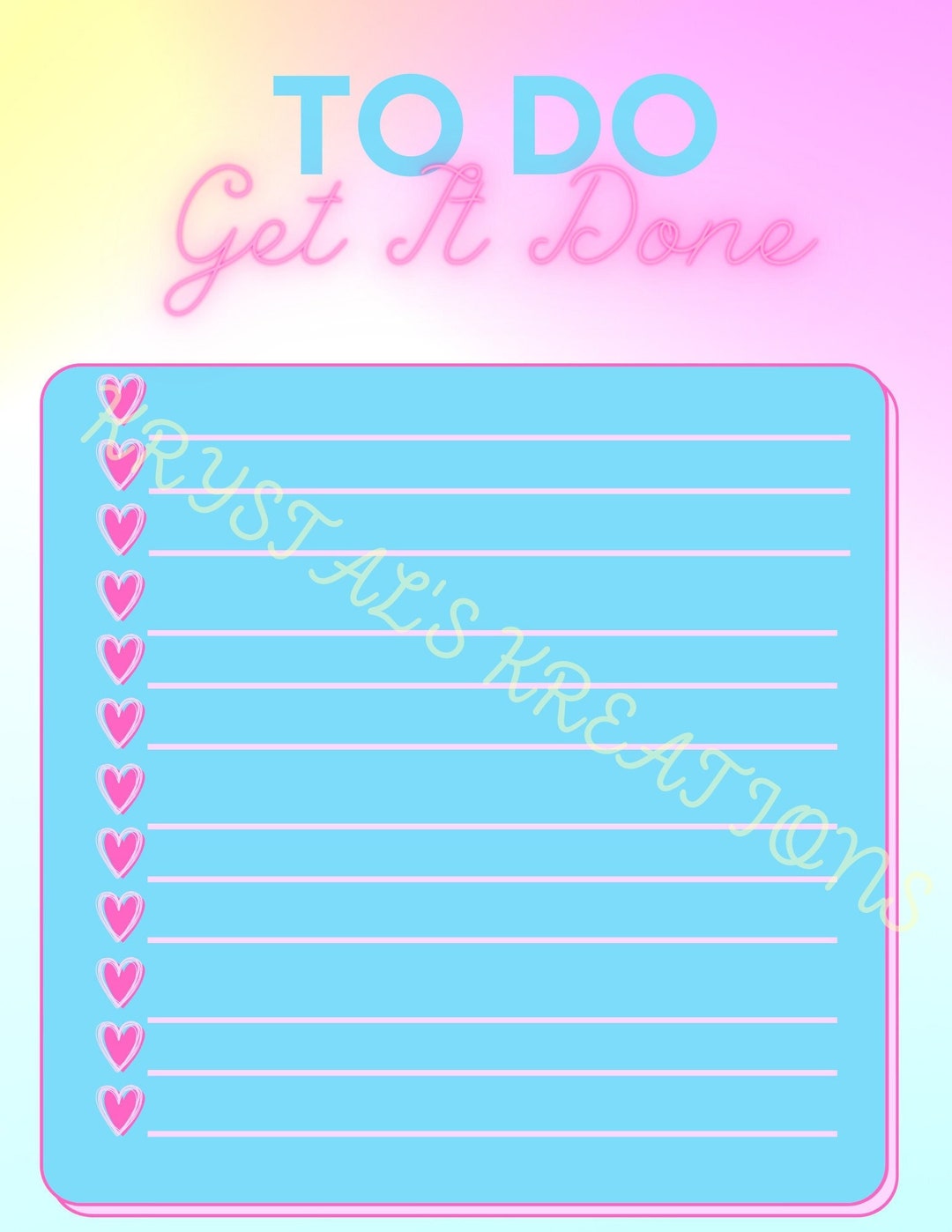 Colorful to Do List | Instant Download | Printable - Etsy