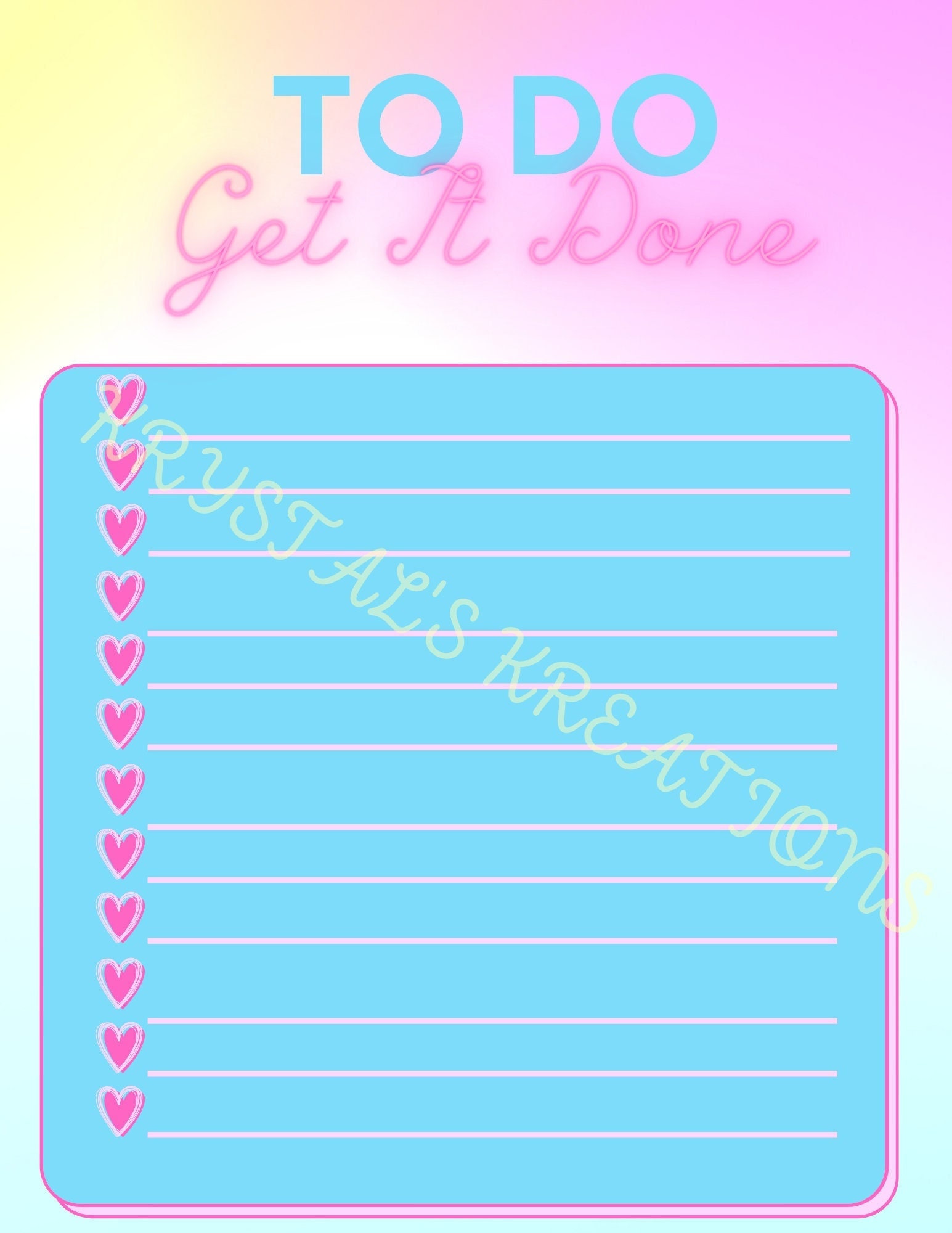 Colorful to Do List | Instant Download | Printable - Etsy