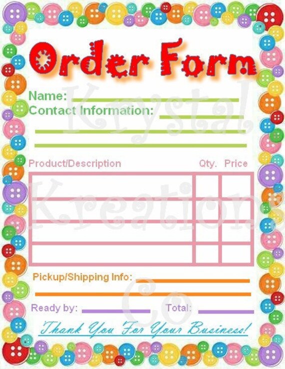 Order Form Button How To Create The Perfect Bakery Order Form For Your