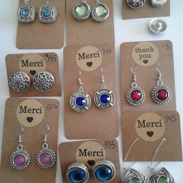 Snap Button Earrings - Etsy