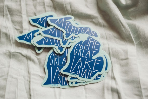Michigan the Great Lake State Sticker - Etsy