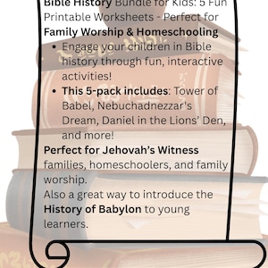 JW Kids Bible Worksheets Bundle – History of Babylon Series – Printable ...