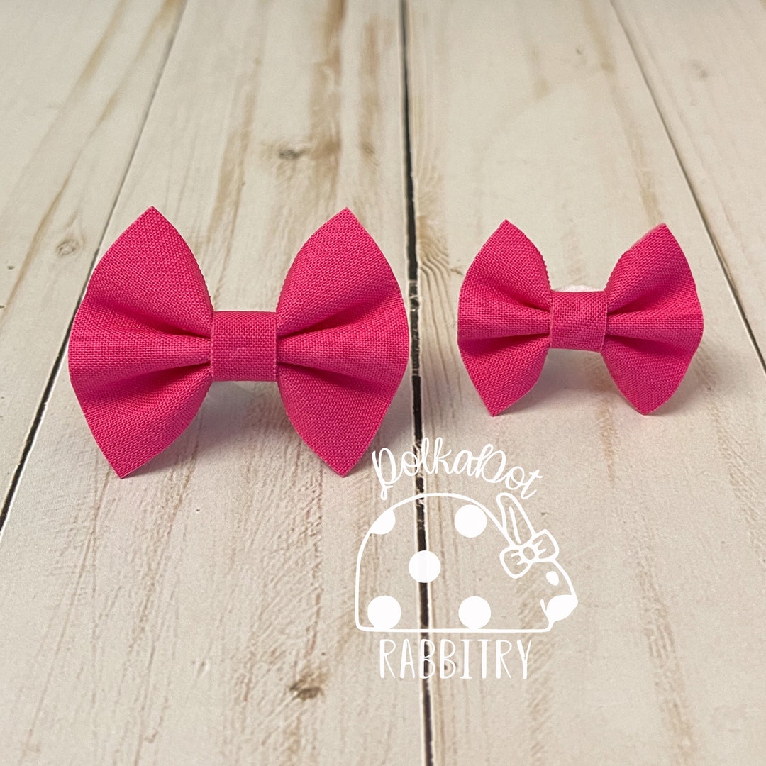 Bright Pink Pet Bow Rabbit Bow Bunny Accessories - Etsy
