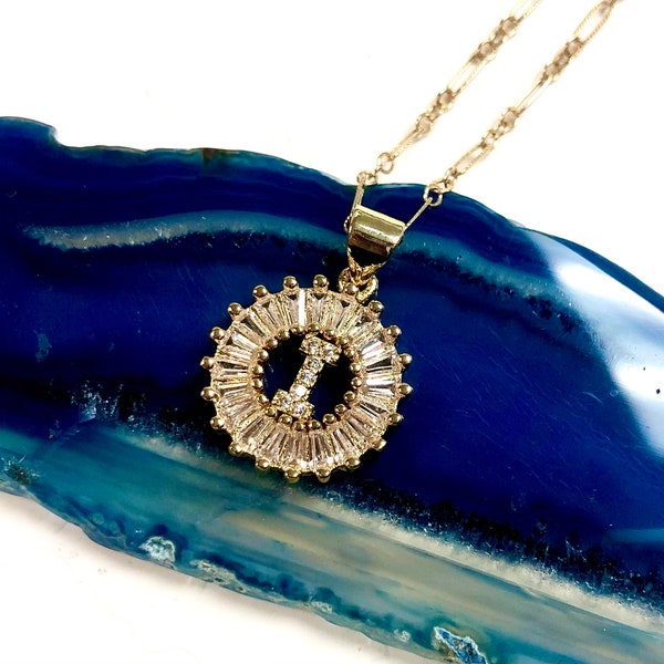 Gold Letter Necklace - Etsy