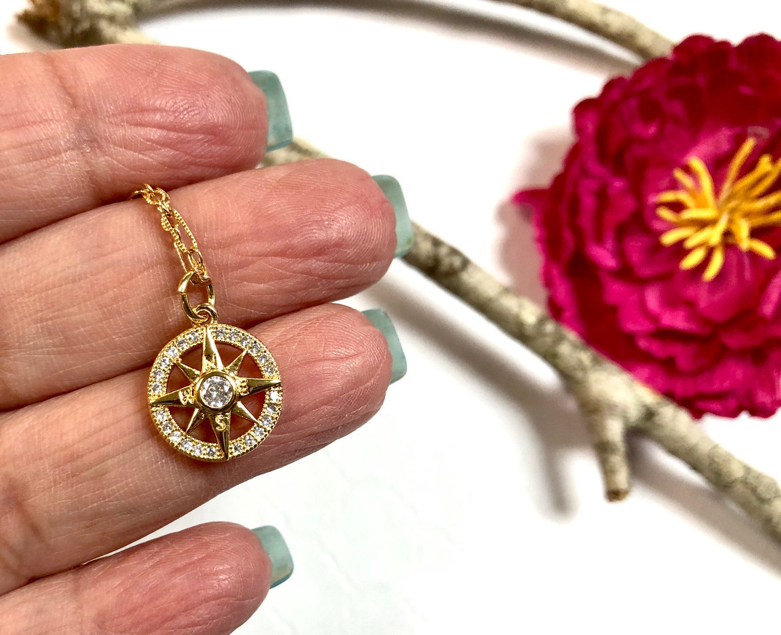 Dainty Gold North Star Necklace, North Star Necklace, Star Necklace ...