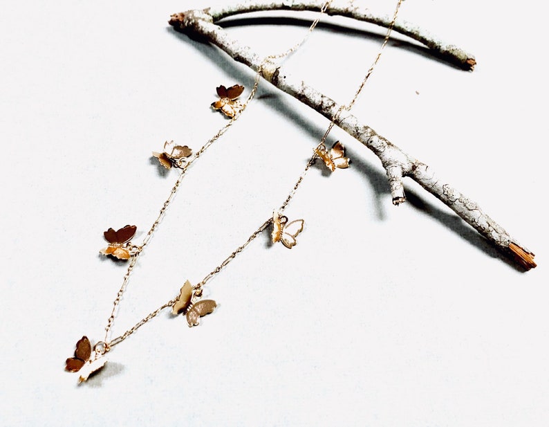 Dainty Gold Butterfly Necklacesmall Butterfly Necklace Gold | Etsy