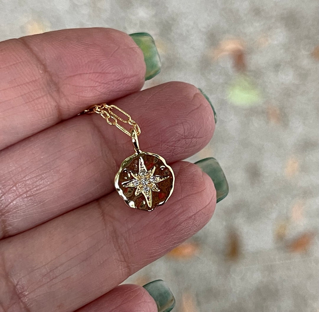 Dainty Gold North Star Necklace, North Star Necklace, Star Necklace ...