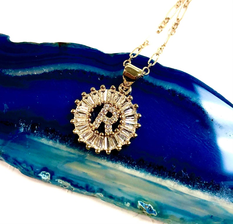 Collar R inicial de oro collar R inicial collar de letra R - Etsy España