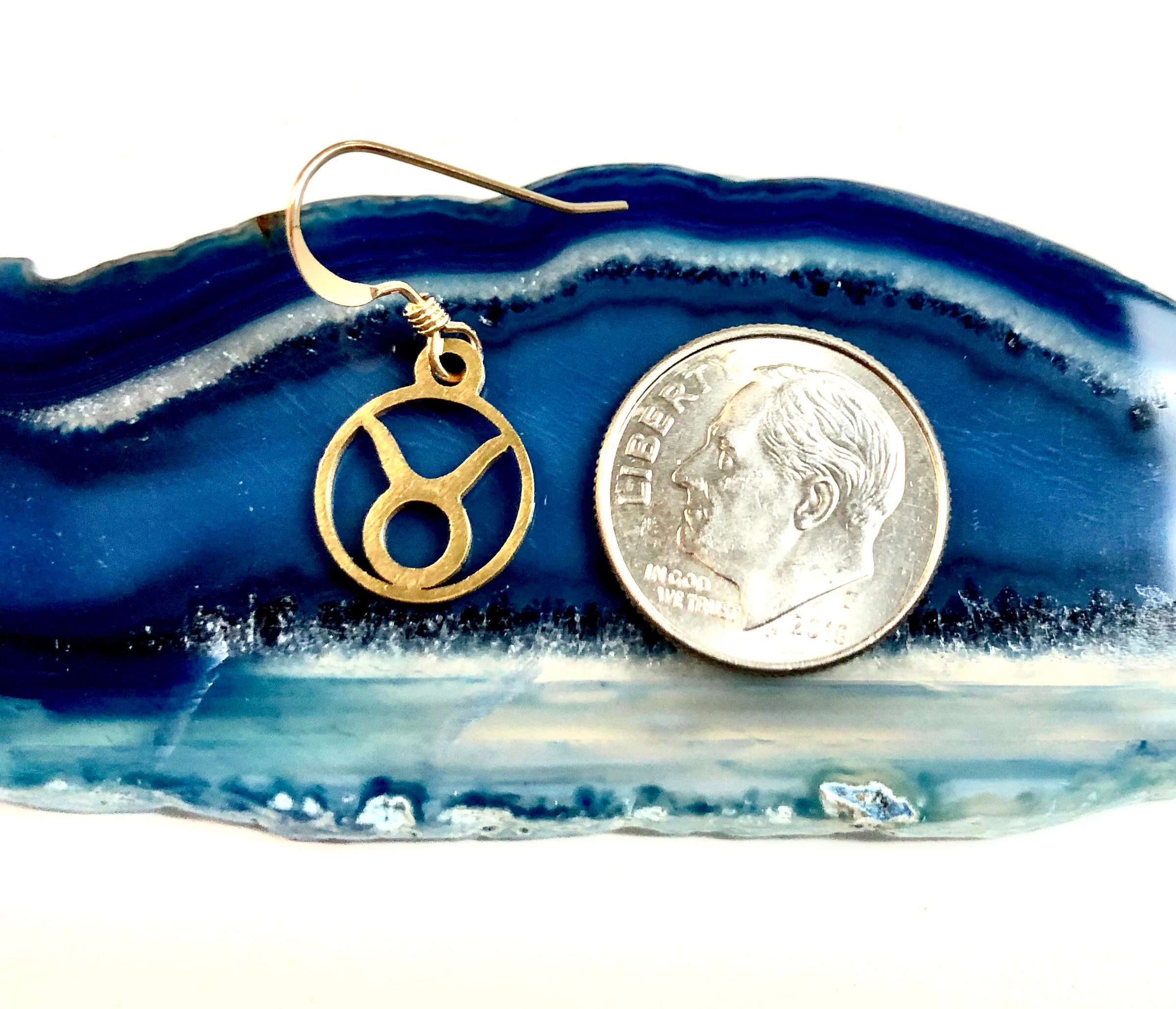Gold Taurus Zodiac Earrings Taurus Earrings Taurus Jewelry | Etsy