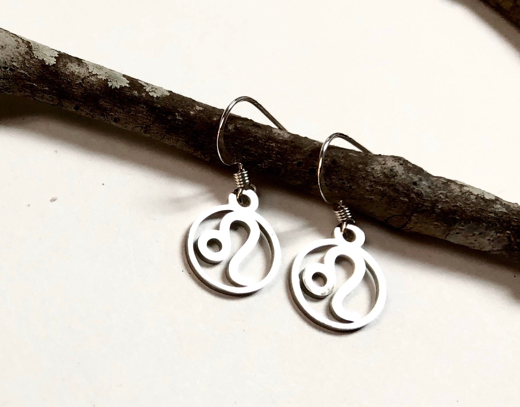 Silver Taurus Zodiac Earrings Taurus Earrings Zodiac | Etsy