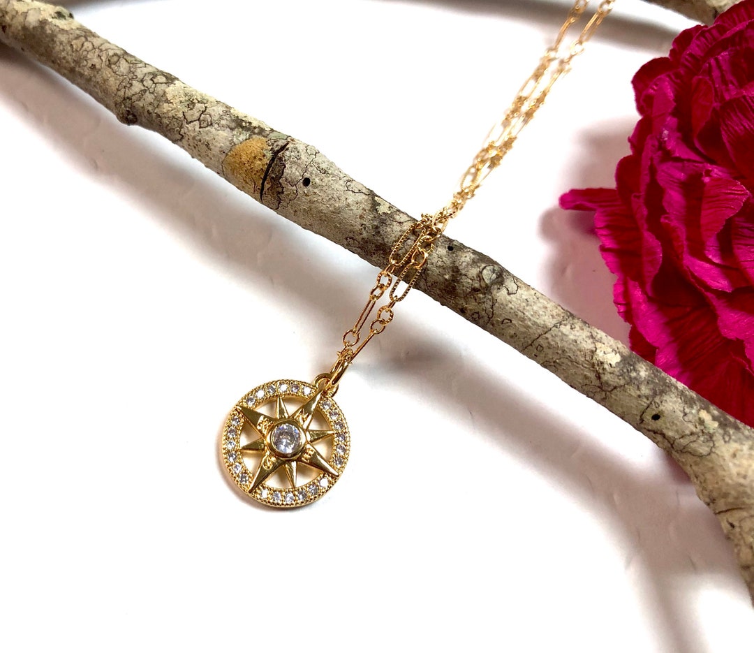 Dainty Gold North Star Necklace, North Star Necklace, Star Necklace ...