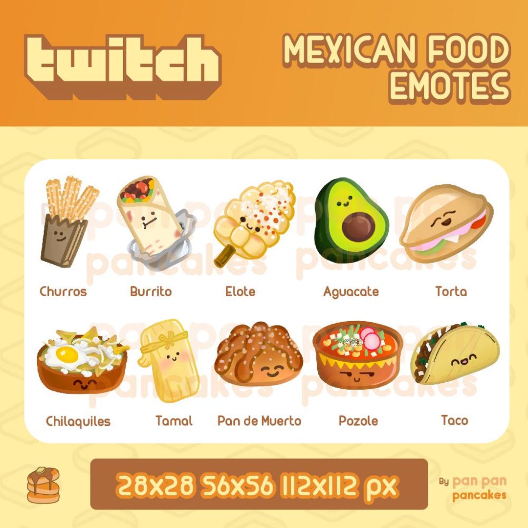 Mexican Food Emote Value Pack (10) | Twitch, Discord, Youtube | Ready ...