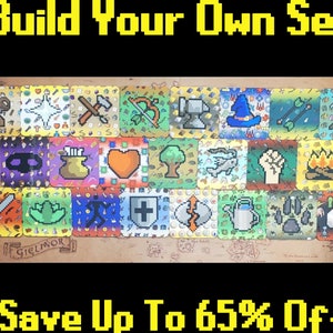 23 Pc FULL OSRS Runescape Coaster Skill Set Gamer Gift, Geek Decor ...