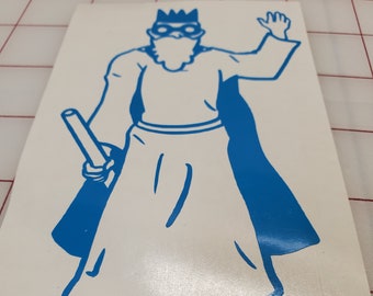 Surfing Wise Old Man OSRS Vinyl Sticker Old School Runescape Laptop ...