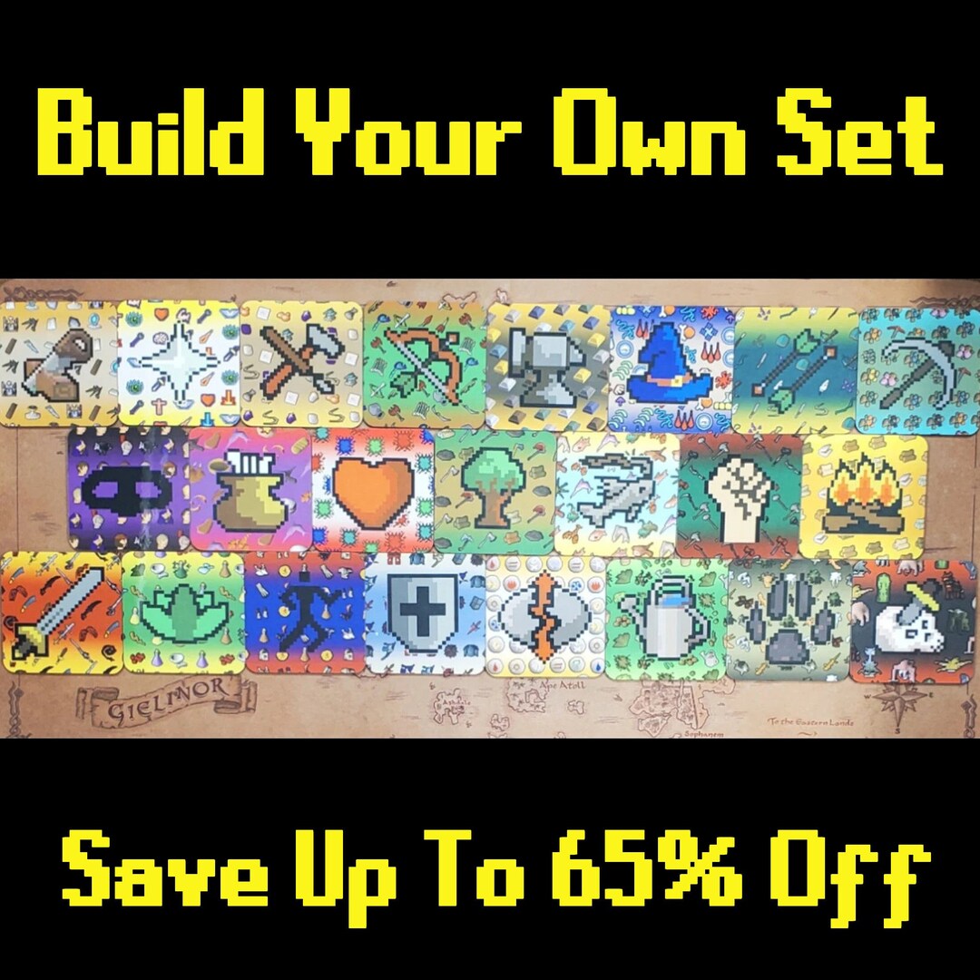OSRS Runescape Coaster Skill Set 4 Pc Gaming Gift for Him & Her Perfect ...