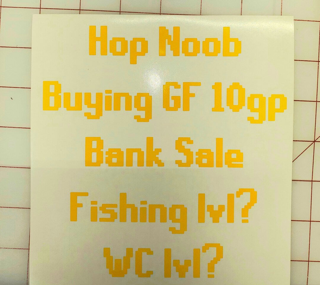 OSRS Runescape Phrases Decal - Etsy