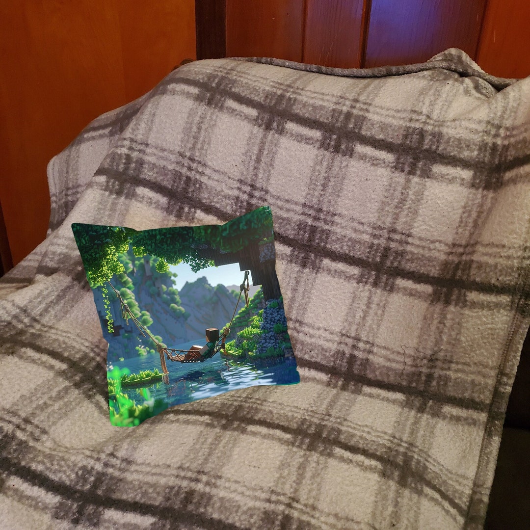 Minecraft Steve Hammock Sheep Pillow 14 X 14 - Etsy