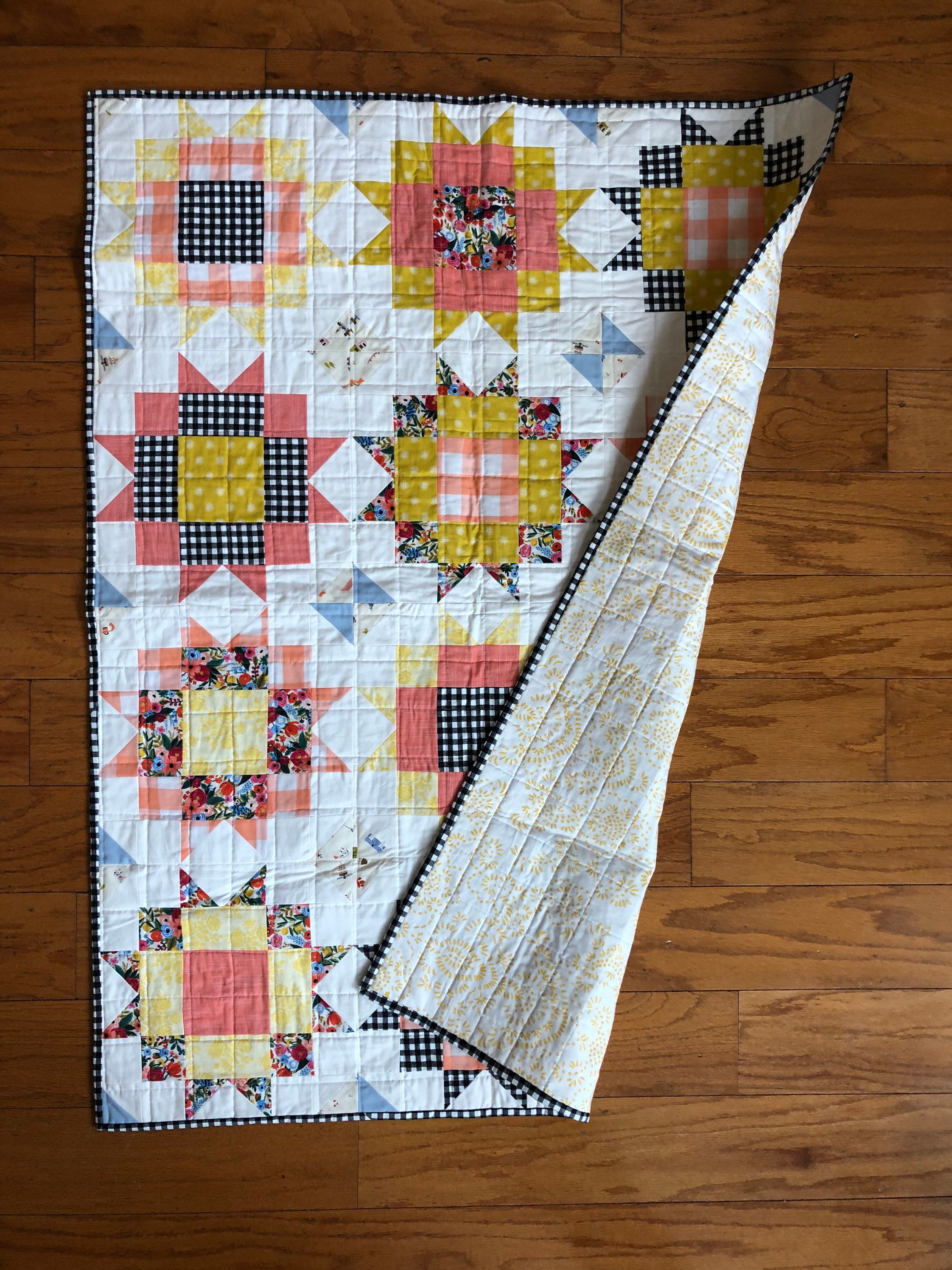 Pink and Yellow State Avenue Quilt - Etsy