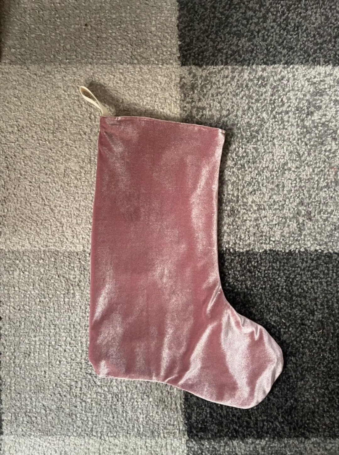 Pink Velvet Stocking | Velvet Stocking | Modern Stocking | Christmas ...