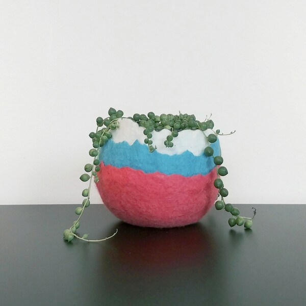 Felted Flower Pot - Etsy