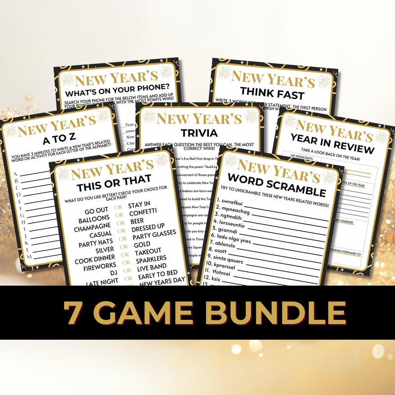 New Years Eve Games - Etsy