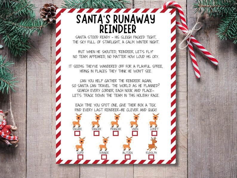 Christmas Scavenger Hunt Printable for Kids, Kids Christmas Game ...