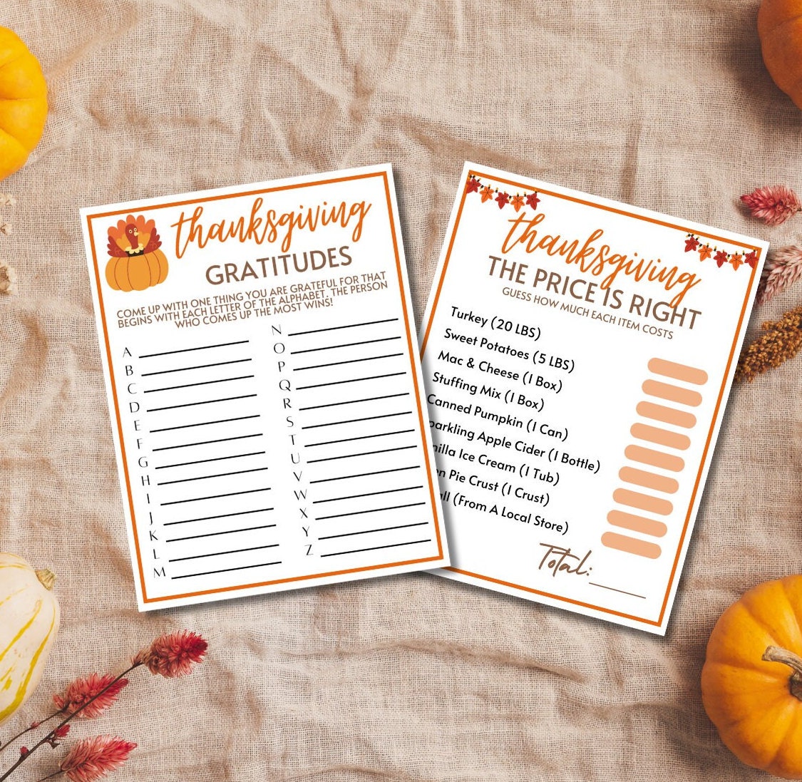 Thanksgiving Printable Games Bundle, Thanksgiving Games for Kids ...