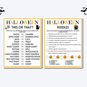 Halloween Printable 5 Game Bundle, Halloween Party Games Bundle ...