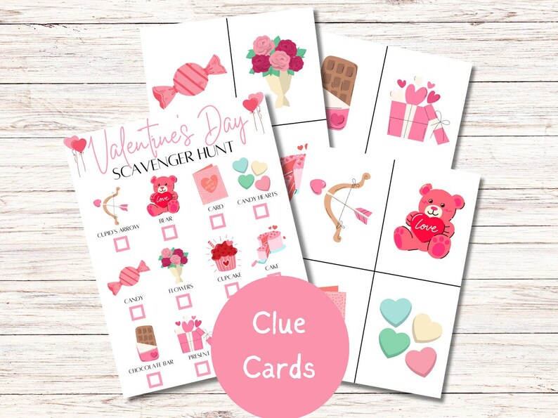 Spring Holidays Scavenger Hunt Printable Bundle for Kids, Valentines ...