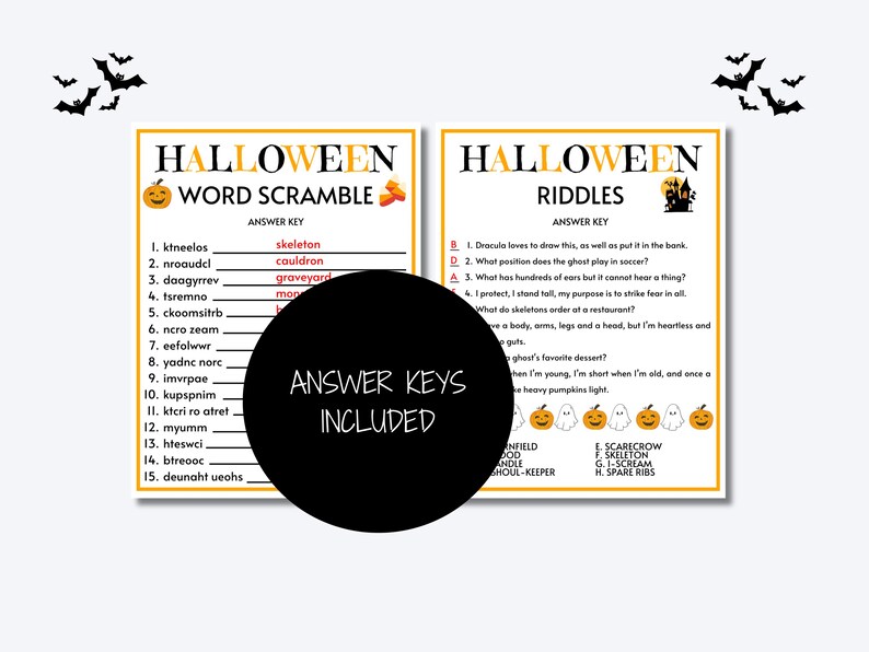 Halloween Printable 5 Game Bundle, Halloween Party Games Bundle ...