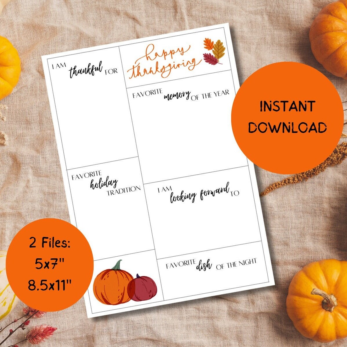 Thanksgiving Gratitude Printable Cards, Thanksgiving Kid Activity, I Am ...