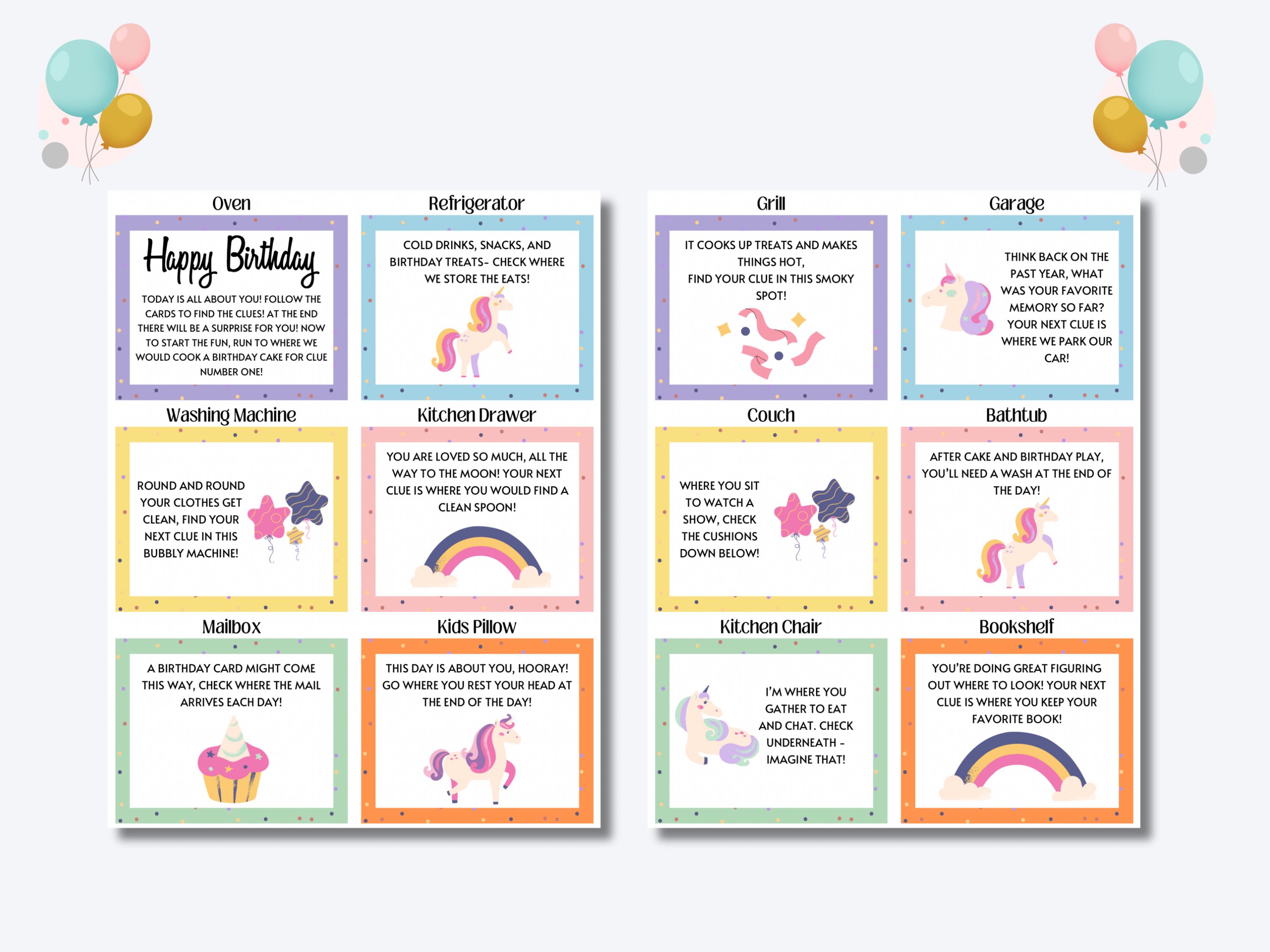 Unicorn Outdoor Scavenger Hunt for Kids, Teen and Tween Scavenger Hunt ...