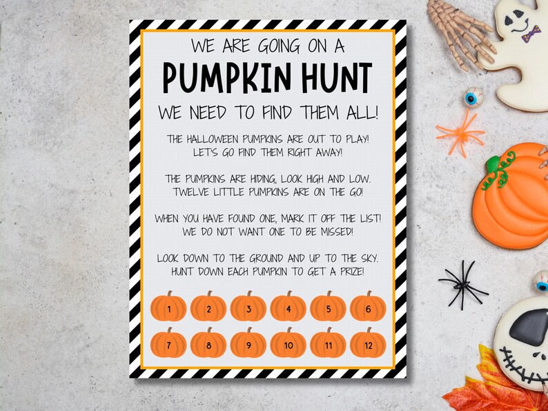 Halloween Scavenger Hunt Printable for Kids, Kids Halloween Game ...