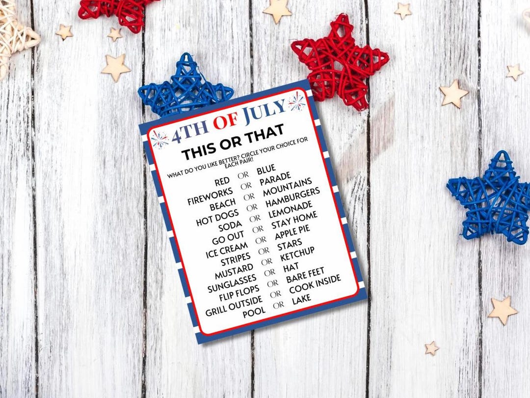 Fourth of July Printable Games, 4th of July Games Bundle, 4th of July ...
