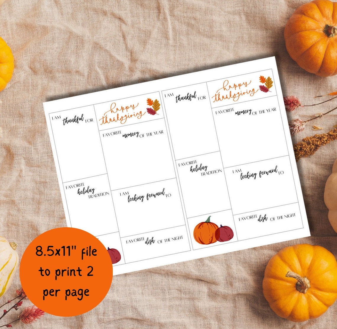 Thanksgiving Gratitude Printable Cards, Thanksgiving Kid Activity, I Am ...