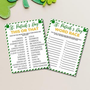 St Patricks Day Printable Games, St Patricks Day Games Bundle, St ...