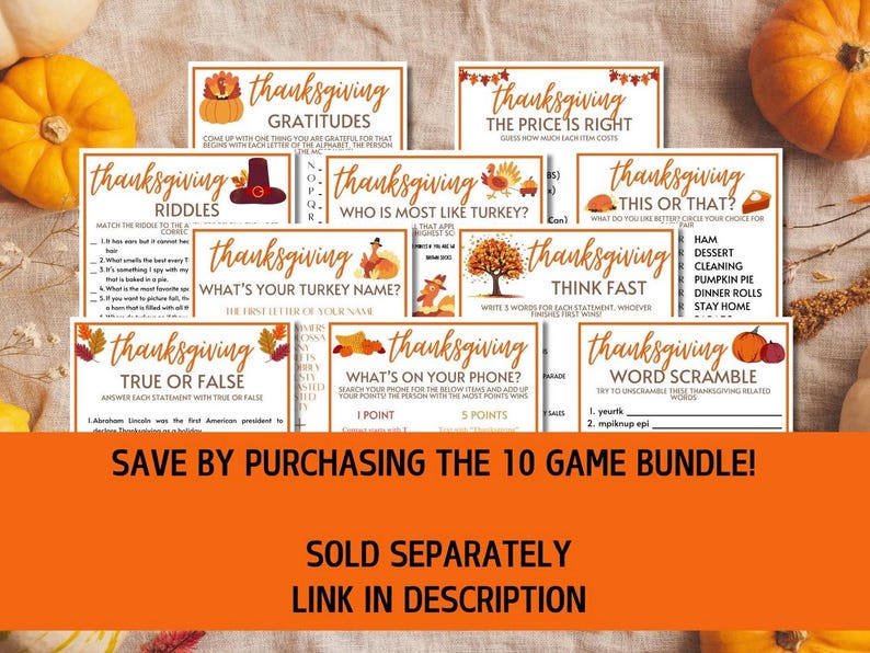 Thanksgiving This or That Game, Thanksgiving Printable Game ...