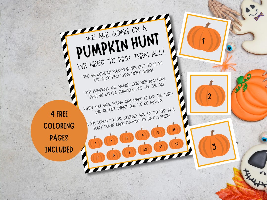 Halloween Scavenger Hunt Printable for Kids, Kids Halloween Game ...