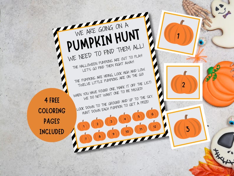 Halloween Scavenger Hunt Printable for Kids, Kids Halloween Game ...