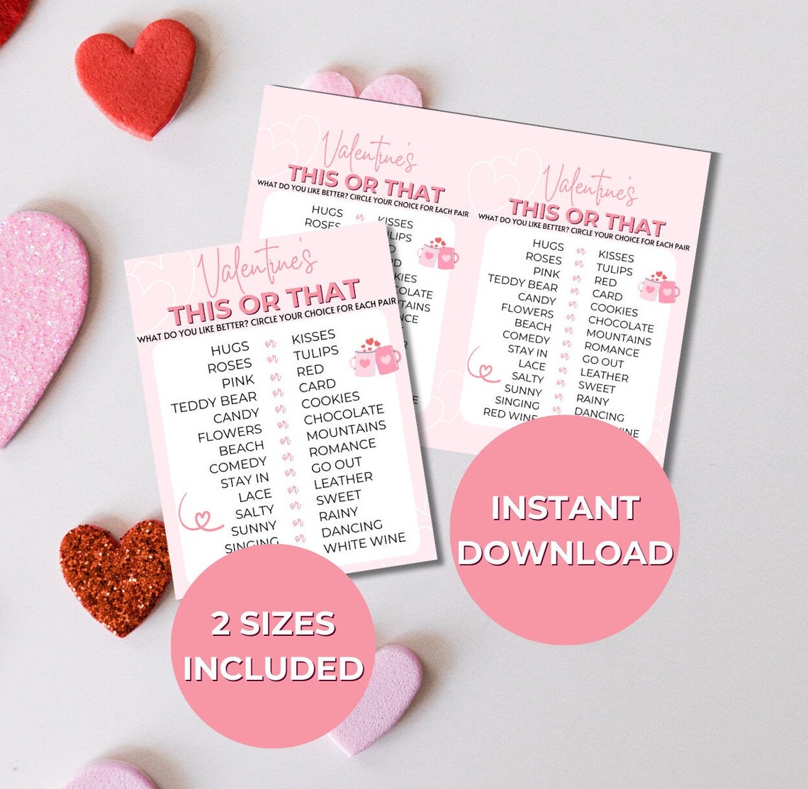 Valentines Day Printable Games Bundle, Valentines Day Games for Kids ...