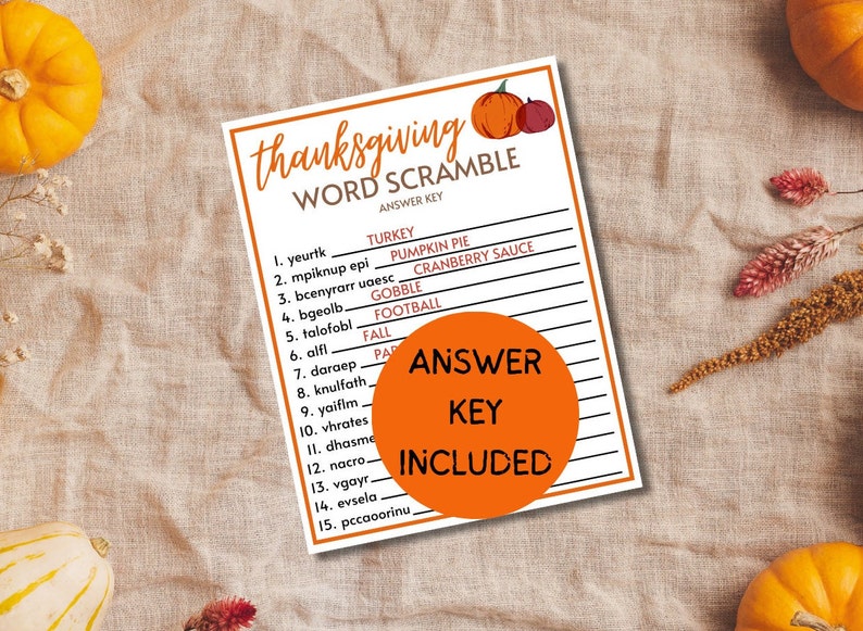 Thanksgiving Printable Games Bundle, Thanksgiving Games for Kids ...
